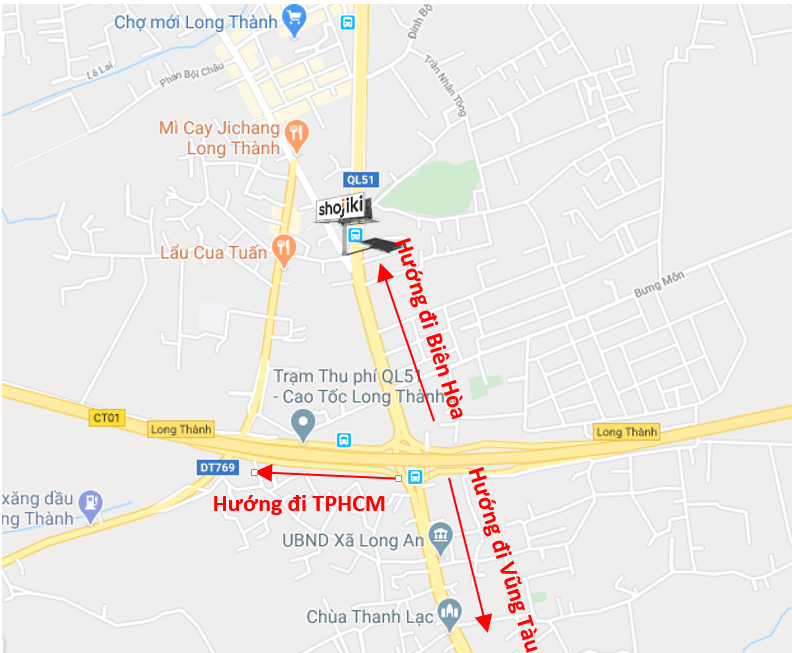 Map Long Thành - Shojiki.vn