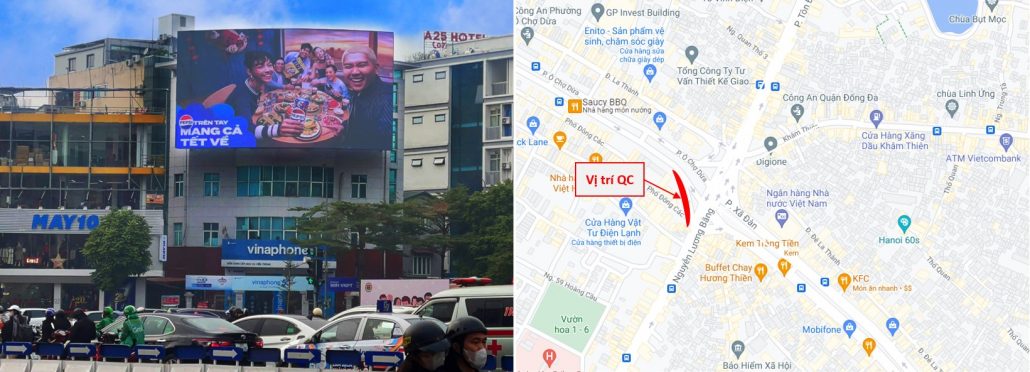 Quảng cáo màn hình LED Ngã 7 Ô Chợ Dừa, Hà Nội - Shojiki.vn